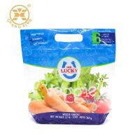 China Recycle Anti Fog Fresh Vegetables Packaging Plastic Bag Custom Printed Logo Vegetable Fruit Packaging Pouch Bag With Zipper for sale