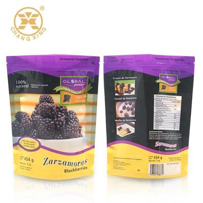 China Custom Resealable Zipper Bags for Frozen Fruit Packaging - 80-200 Micron Thickness, 250g to 5kg Sizes for sale
