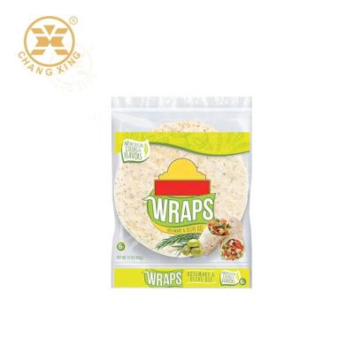 China VMPET Tortilla Wraps Packaging Bag 500g Capacity with Heat Seal and Custom Printing for Bakery Products for sale