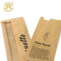 China 750g Greaseproof White Kraft Bread Packaging Pouches With Window & Tin Tie - 20-200 Micron Thickness for sale