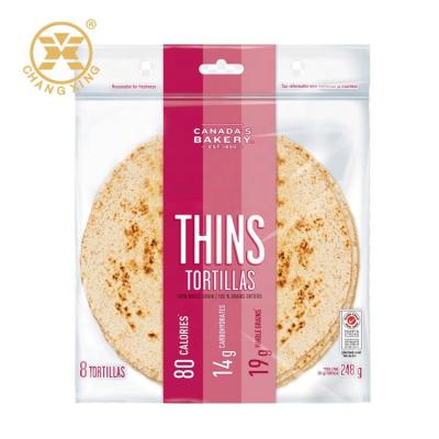 China Custom Printed 250g-5kg Food Grade Heat Seal Packaging for Breads & Tortilla Wraps with OEM Logo for sale