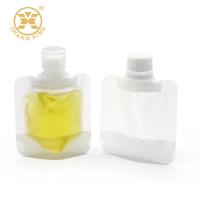China 50ml Clear Resealable Plastic Spout Pouch with 8.6mm Opening for Jam Jelly Liquid Packaging for sale