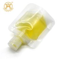 China 50ml Clear Resealable Plastic Spout Pouch with 8.6mm Opening for Jam Jelly Liquid Packaging for sale