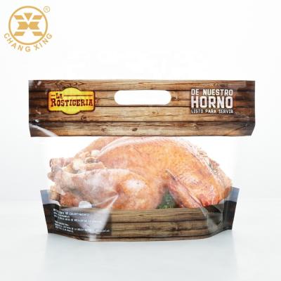 China Roast Chicken Packaging Bag with Zipper Window 20-200 Micron Thickness Heat Barrier Food Grade for sale