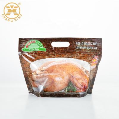 China Resealable Microwavable Roasted Chicken Packaging Bags 80-200 Microns Thickness Custom Sizes 250g-5kg for sale