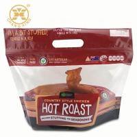 China Resealable Microwavable Roasted Chicken Packaging Bags 80-200 Microns Thickness Custom Sizes 250g-5kg for sale
