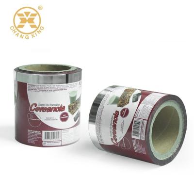 China Custom Printed Protein Bars Laminated PET AL PE Film Roll 20-200 Microns Thickness for 1kg 2kg 5kg Food Packaging for sale