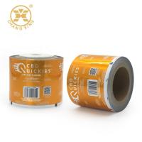 China Custom Printed Aluminum Foil Laminated Energy Bar Chocolate Packaging Roll Film 1000g Capacity BOPP Adhesive for sale