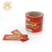 China Custom Printed Aluminum Foil Laminated Energy Bar Chocolate Packaging Roll Film 1000g Capacity BOPP Adhesive for sale