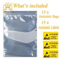 China Transparent Plastic Zip Lock Anti Static Shielding Bags 250g-2kg Sizes with FDA ISO9001 Certification for sale