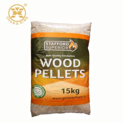 China BOPP Laminate Printed Wood Pellet Packaging Bag 20 Lb Capacity with 80-200 Micron Thickness for sale