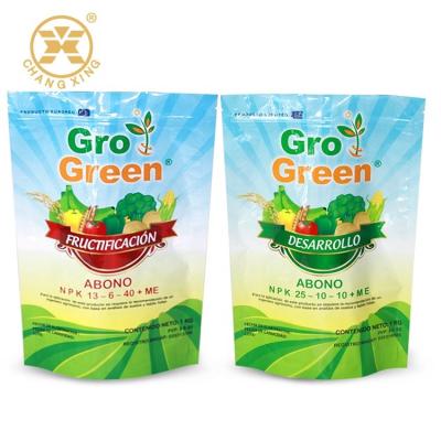 China Aluminum Foil VMPET Fertilizer Packaging Bag with Zipper Closure - 20-200 Micron Thickness, 250g-5kg Sizes for sale