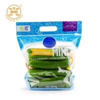 China 250g Perforated Food Packaging Bags with Zipper and Vent Holes - Custom Printed Anti-Fog Plastic Pouches for Fruits & Vegetables for sale