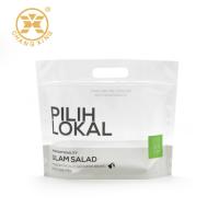 China 50 Microns Transparent Biodegradable Vegetable Packaging Bags with Resealable Zipper - 250g to 5kg Sizes for sale