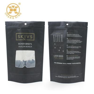 China 60 Microns BRC Certified Zip Lock Plastic Pouch 80-200 Microns Thickness Custom Logo Underwear Storage Bag for sale