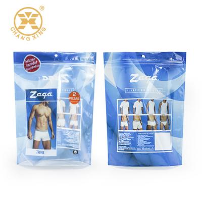 China 50 Microns Clear Plastic Zip Lock Stand Up Pouches for Clothing Packaging - Custom Sizes & 0-10 Color Printing for sale