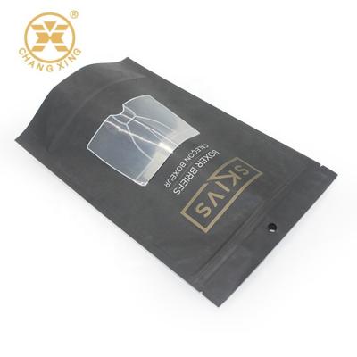 China Matte Aluminum Foil Stand Up Packaging Bag for Underwear with Zip Lock - Custom Logo Printing, 0-10 Colors, 15-20 Day Lead Time for sale