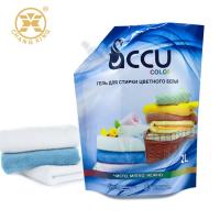 China 2L 5L Fabric Softener Tanding Pouch With Spout LDPE Liquid Detergent Bag for sale