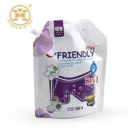 China 2L 5L Fabric Softener Tanding Pouch With Spout LDPE Liquid Detergent Bag for sale