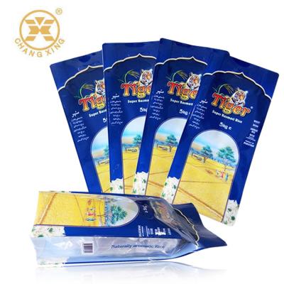 China Custom 10kg 15kg 20kg Rice Packaging Bags with OEM Logo - Food Grade Materials 20-200 Microns Thickness for sale