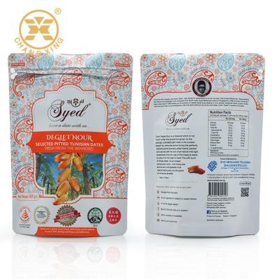 China CPP Doy Pack Pitted Dates Packaging Bags 20-200 Microns with Butterfly Ziplock for 250g to 5kg Food Storage for sale