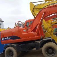 China DOOSA DH140W-7 Used Excavator with Parker Hydraulic Pump Rated Speed 4.2 km/h Machine for sale