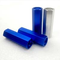 China Turning CNC Aluminum Parts Blue / Silver Aluminum Fabrication Parts for sale