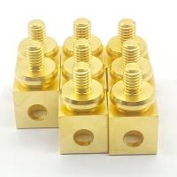 China Precision Brass Mechanical Parts 0.01mm - 0.005mm Tolerance Brass CNC Turned Parts for sale