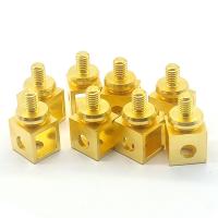 China Precision Brass Mechanical Parts 0.01mm - 0.005mm Tolerance Brass CNC Turned Parts for sale