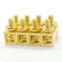 China Precision Brass Mechanical Parts 0.01mm - 0.005mm Tolerance Brass CNC Turned Parts for sale