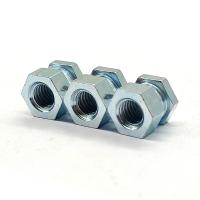 China Customized Zinc Plated Nuts Electroplated Hexagon Head Nut Blue White for sale