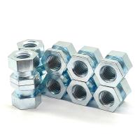 China Customized Zinc Plated Nuts Electroplated Hexagon Head Nut Blue White for sale
