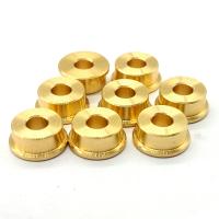 China Golden Precision Brass Turned Parts Heat Treatment CNC Machining Brass Parts Polished for sale