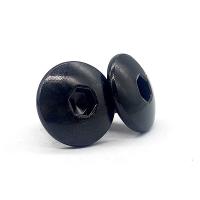 China Steel Round Head Hex Screw Black Oxide Thread Locking Bolts Anti Loosening for sale