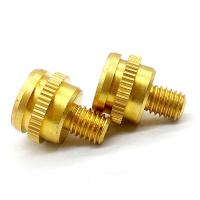 China Anodized CNC Brass Parts High Precision Knurled Thumb Screws Customized for sale