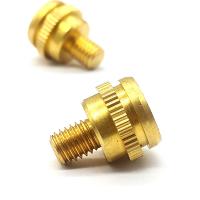 China Anodized CNC Brass Parts High Precision Knurled Thumb Screws Customized for sale