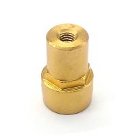 China Gold Plated Brass Machined Components Turning Brass Terminal Connector for sale