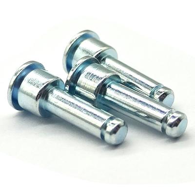China Customized Cold Formed Galvanized Steel Flat Round Countersunk Head Stepped Solid Rivets Custom Wholesale Stainless Steel 316 Flat Head Knife Handle Cover Shoulder Step Rivet for sale