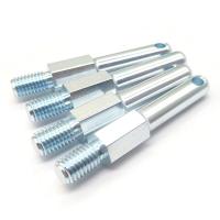 China Threaded Linkage Rod with Hex Body｜16×100mm Zinc-Plated Steel Connecting Shaft｜Mechanical Control Arm Pin for sale