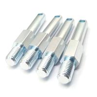 China Threaded Linkage Rod with Hex Body｜16×100mm Zinc-Plated Steel Connecting Shaft｜Mechanical Control Arm Pin for sale