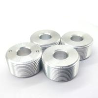 China CNC Turning Aluminum Coupling Ring with External Threads for sale