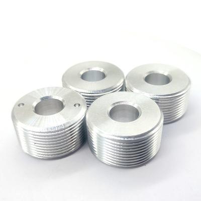 China CNC Turning Aluminum Coupling Ring with External Threads for sale