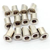China Custom CNC Machined Nickel-Plated Hex Flange Threaded Inserts for sale