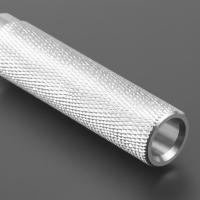 China Custom CNC Machined Aluminum Knurled Cylinder Tube for sale