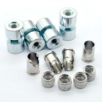 China Custom Zinc Plated Steel Hex Coupling Nuts | Blue-White Zinc Threaded Connectors for Machinery & Fasteners for sale