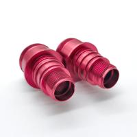 China High-Performance CNC Aluminum Valve Core with Spring Pin – Red Anodized Air Pressure Regulator for Shock Absorbers for sale