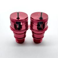 China CNC Machined Aluminum Air Valve with Spring and Pin – Red Anodized Shock Absorber Pressure Relief Valve for sale