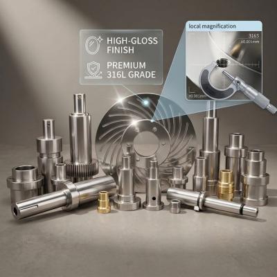 China Marine Grade Stainless Steel 316 CNC Turned Propeller Shaft with 0.4μm Ra Surface Finish for sale