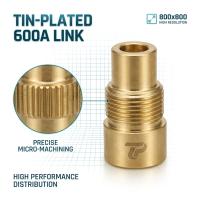 China Custom CNC Machined C11000 Copper Busbar Link Tin Plating 600A Power Distribution Component for sale