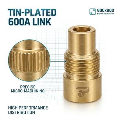 China Custom CNC Machined C11000 Copper Busbar Link Tin Plating 600A Power Distribution Component for sale